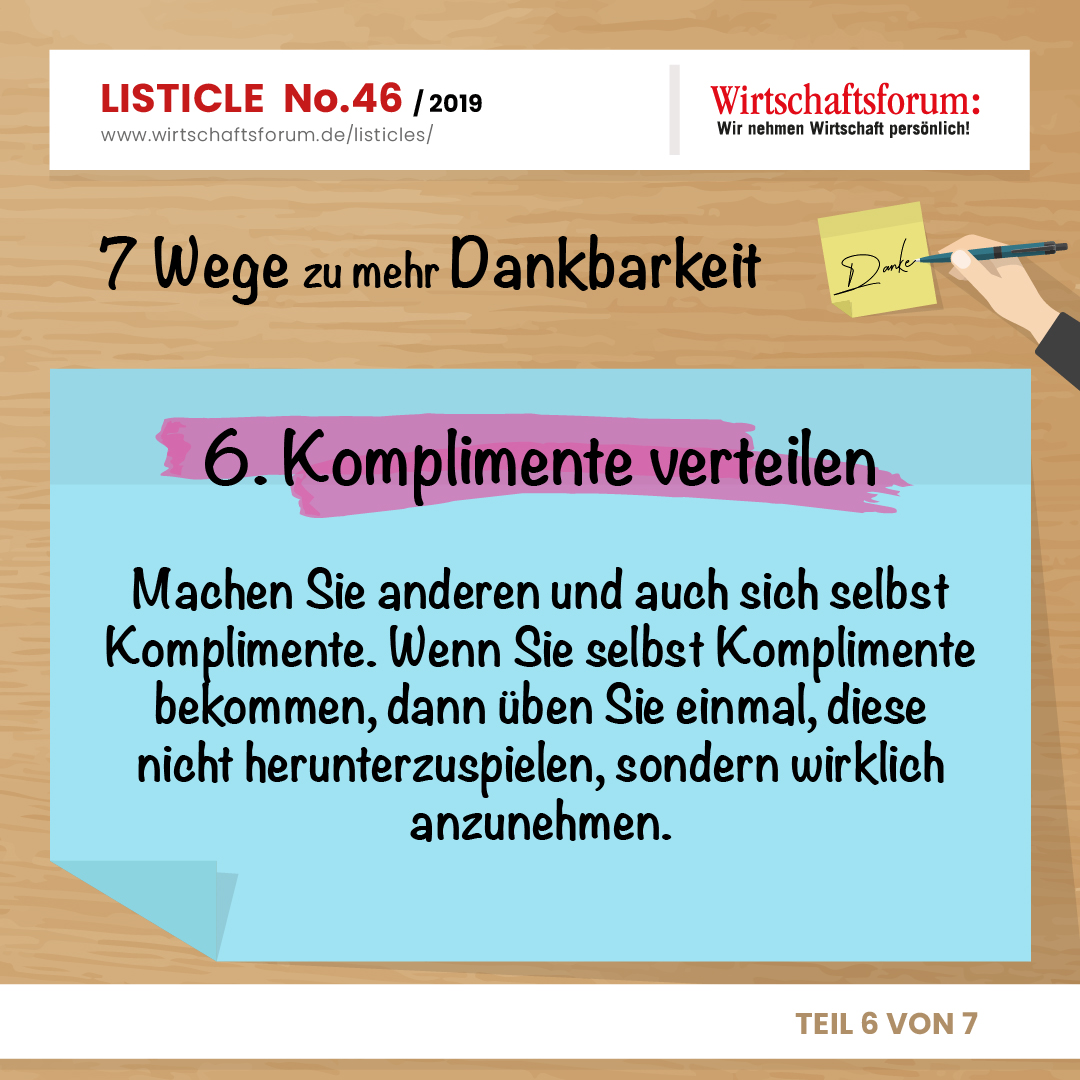 Komplimente verteilen